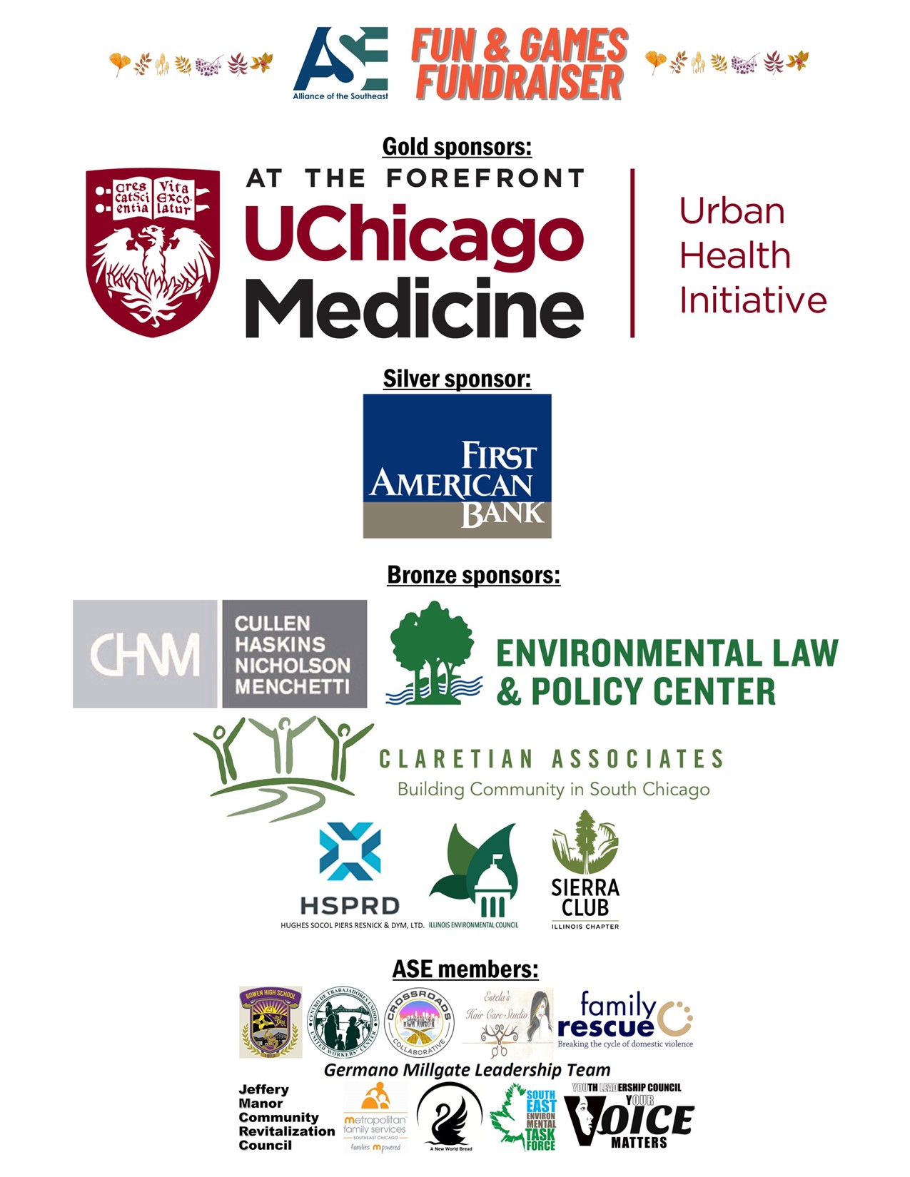 ASE Fundraiser / Donate Page